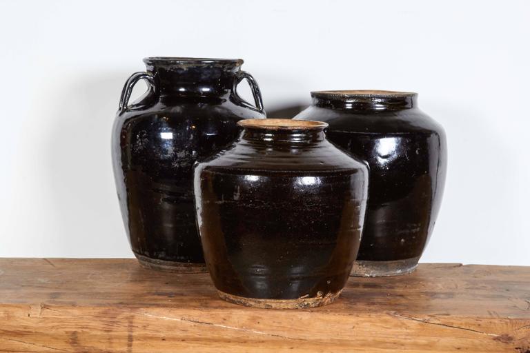 Collection of Antique Ceramic Food Jars at 1stDibs
