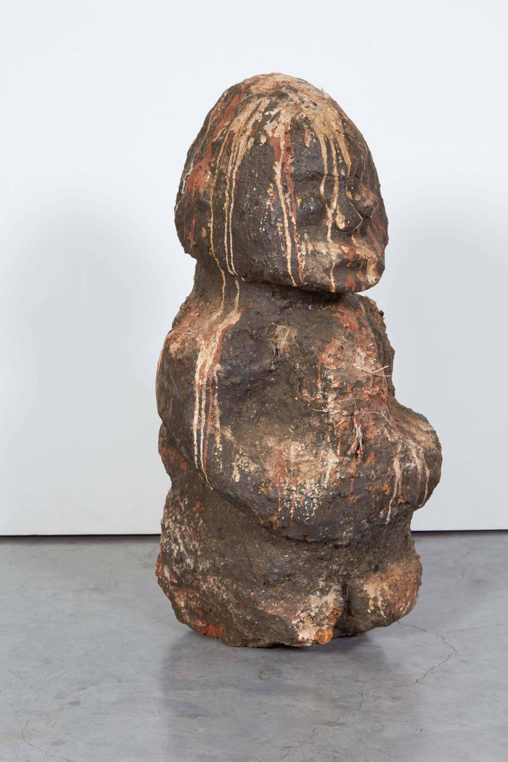 West African Stone Shrine Figure Sculpture, Great Patina And Texture ...
