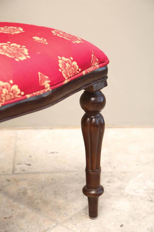 Set of Six Regency Style Dining Room Chairs, Mahogany with Red Gold ...