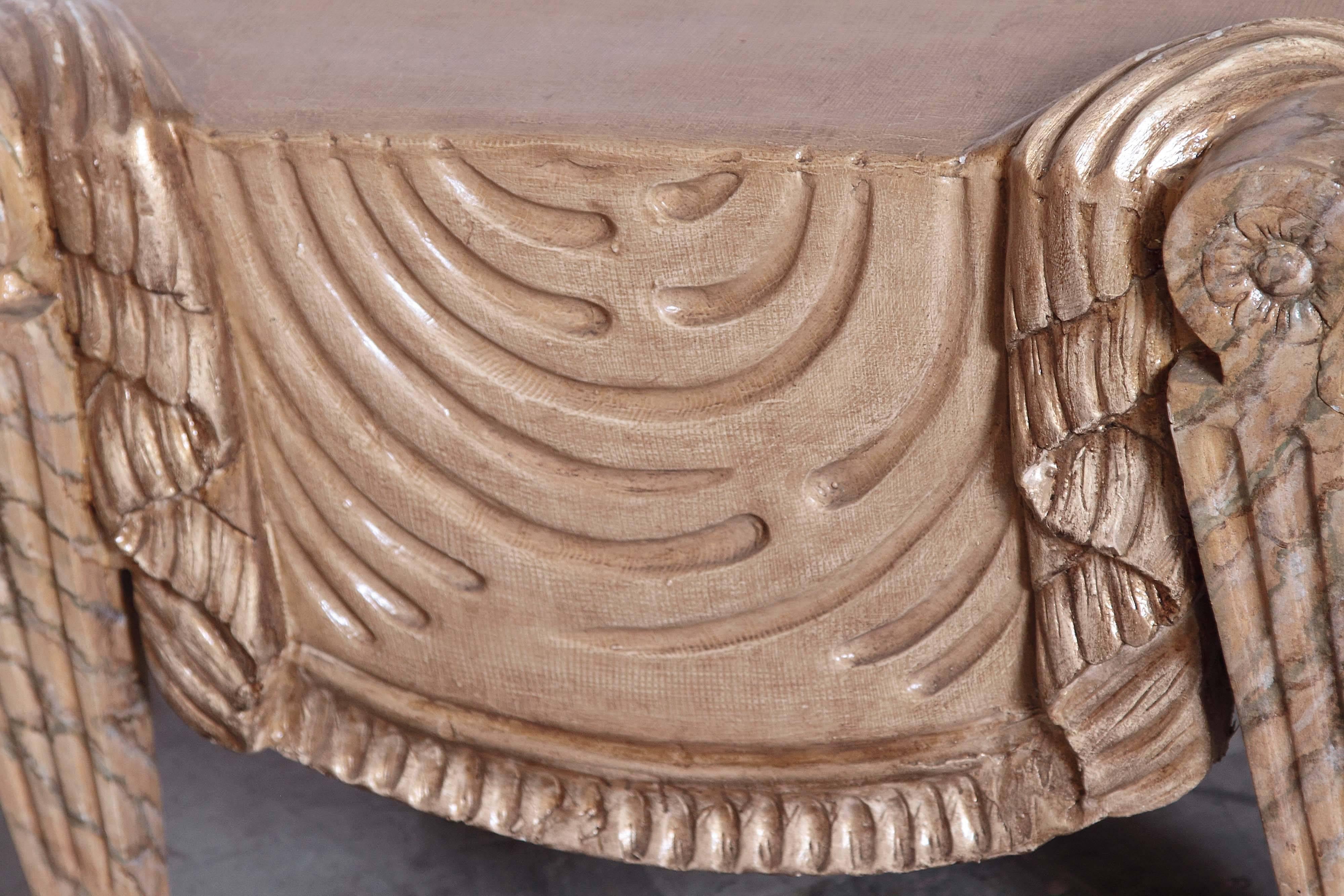 Pair of Carved Beech Wood Stools For Sale at 1stDibs