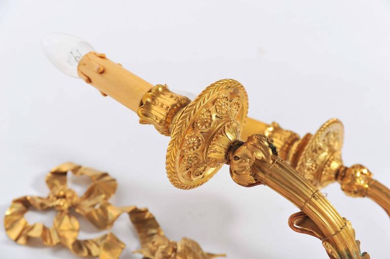 Pair of Louis XVI Style Wall Lights For Sale at 1stDibs