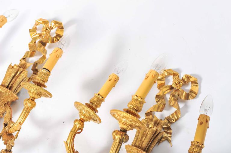 Pair of Louis XVI Style Wall Lights For Sale at 1stDibs