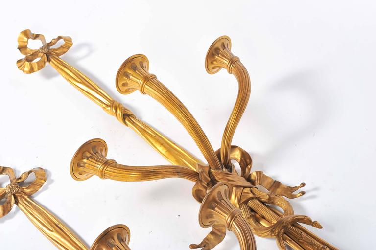 Large Pair of Louis XVI Style Wall Lights For Sale at 1stDibs