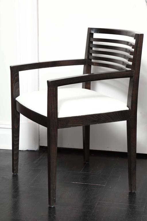 Pair of 20th Century Ebonized Oak Open Armchairs, 'Riccio' for Knoll ...