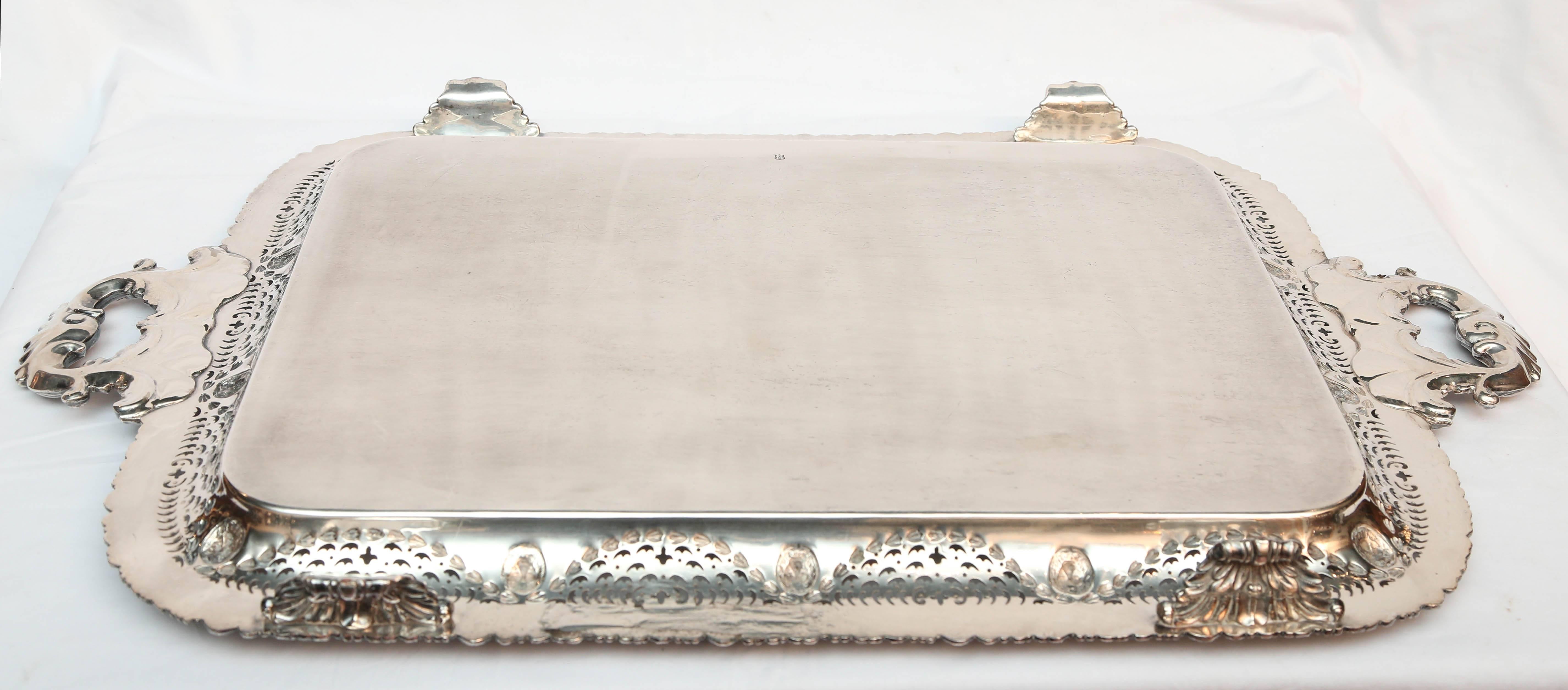Quintessential Silvered Butler's Tray at 1stDibs