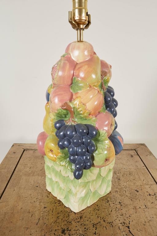 Pair of Italian Ceramic Fruit Topiary Table Lamps For Sale at 1stDibs ...