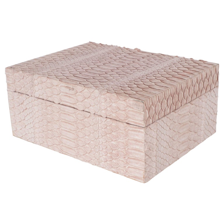 Modernist Lavender Python Snakeskin Box with Lid at 1stDibs