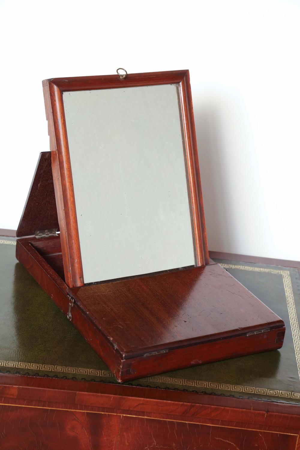 19th Century English Campaign Mirror For Sale at 1stdibs