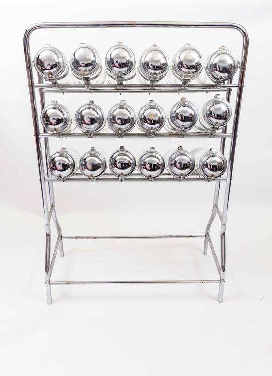 Argentinian Facilvendo Nickel Candy Jar Rack at 1stDibs