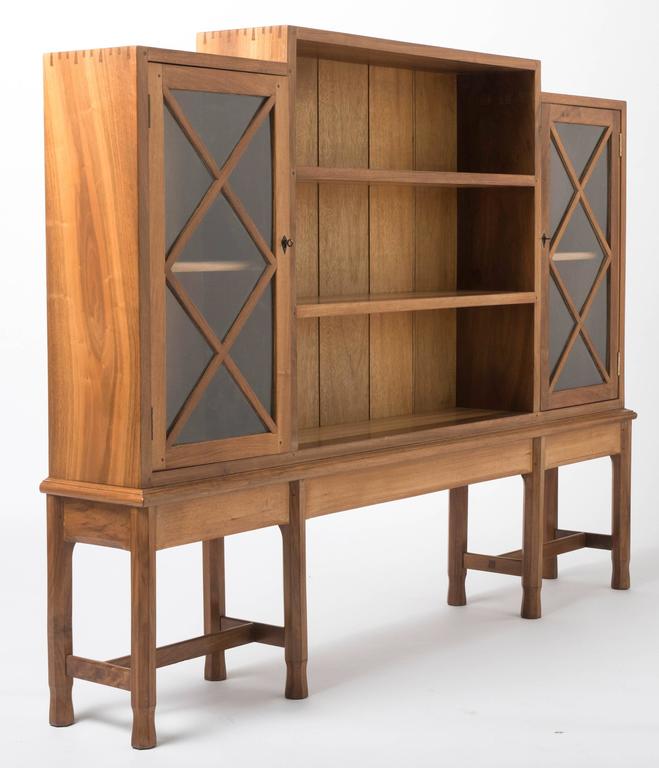 Rare Early English Walnut Bookcase by Gordon Russell at 1stDibs