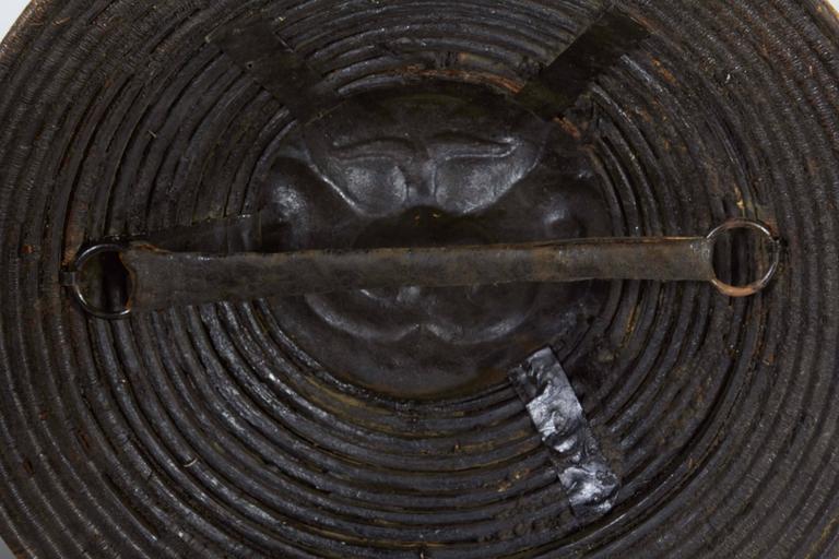 Antique Iron and Willow Tibetan Shield, Large and Unusual at 1stDibs