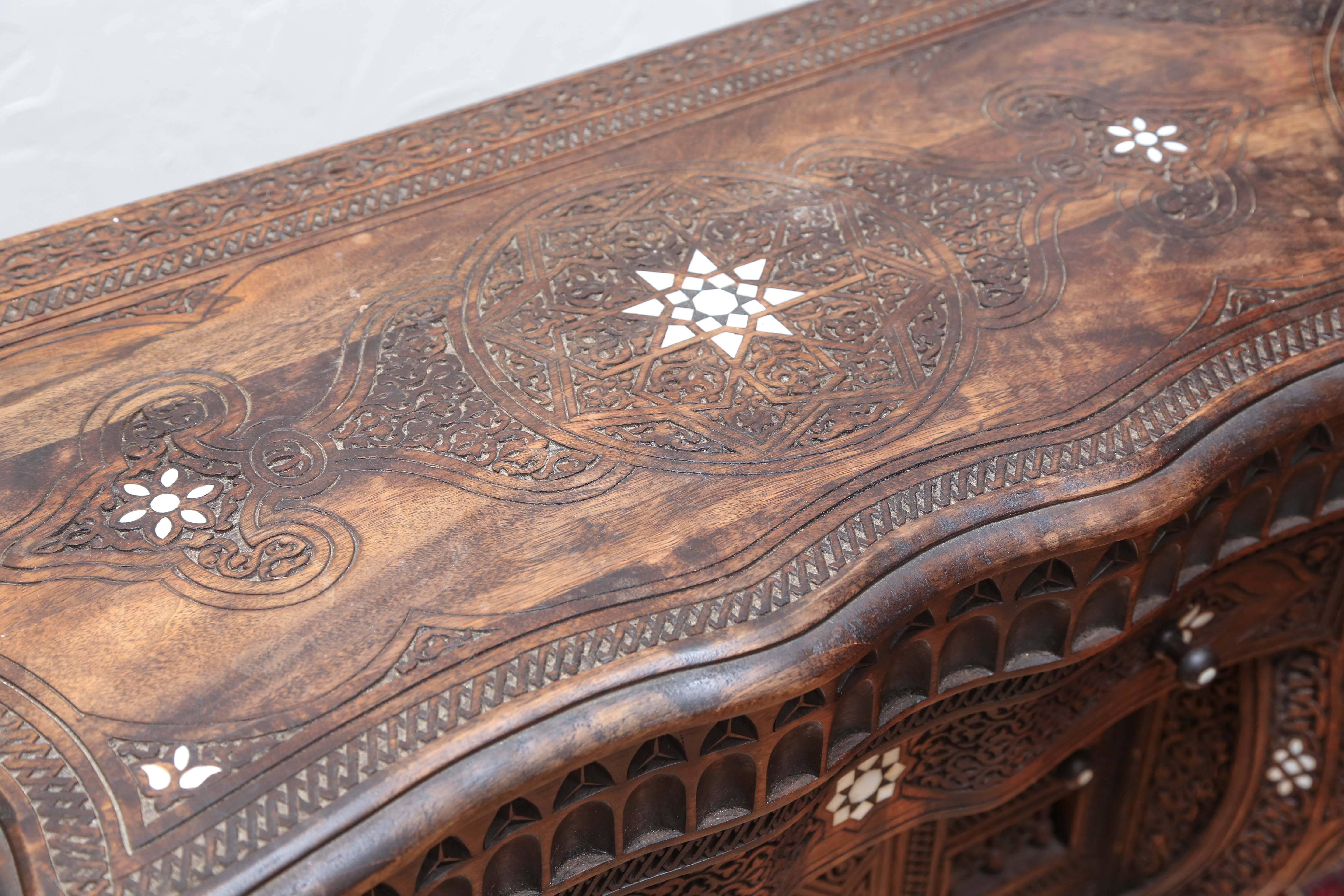 Syrian Console with Mother-of-Pearl Inlay at 1stDibs