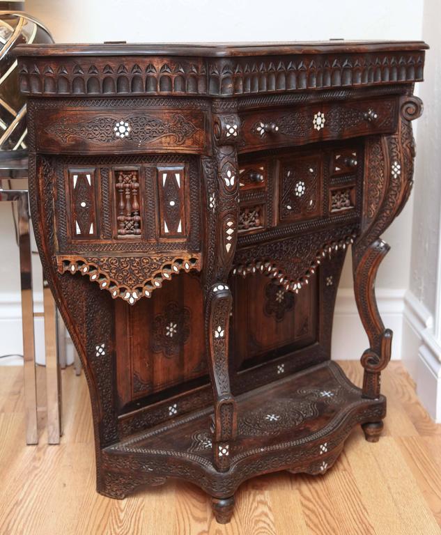 Syrian Console with Mother-of-Pearl Inlay at 1stDibs