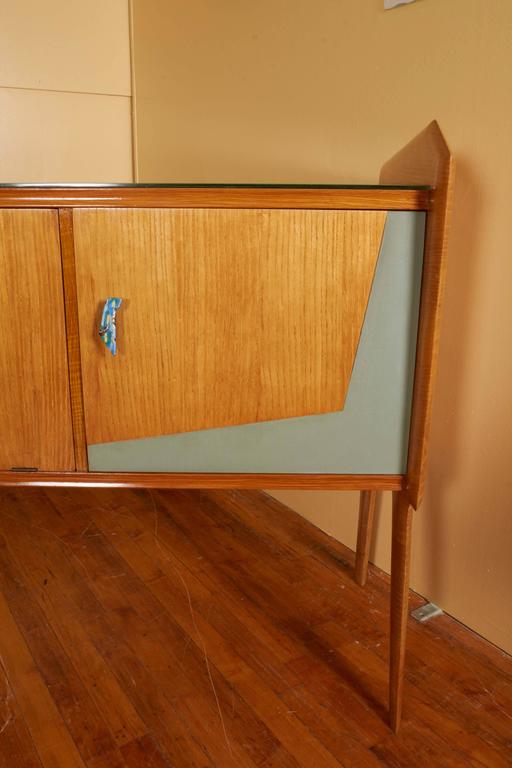 Mid-Century Modern Italian Sideboard with Decorative Pulls at 1stDibs