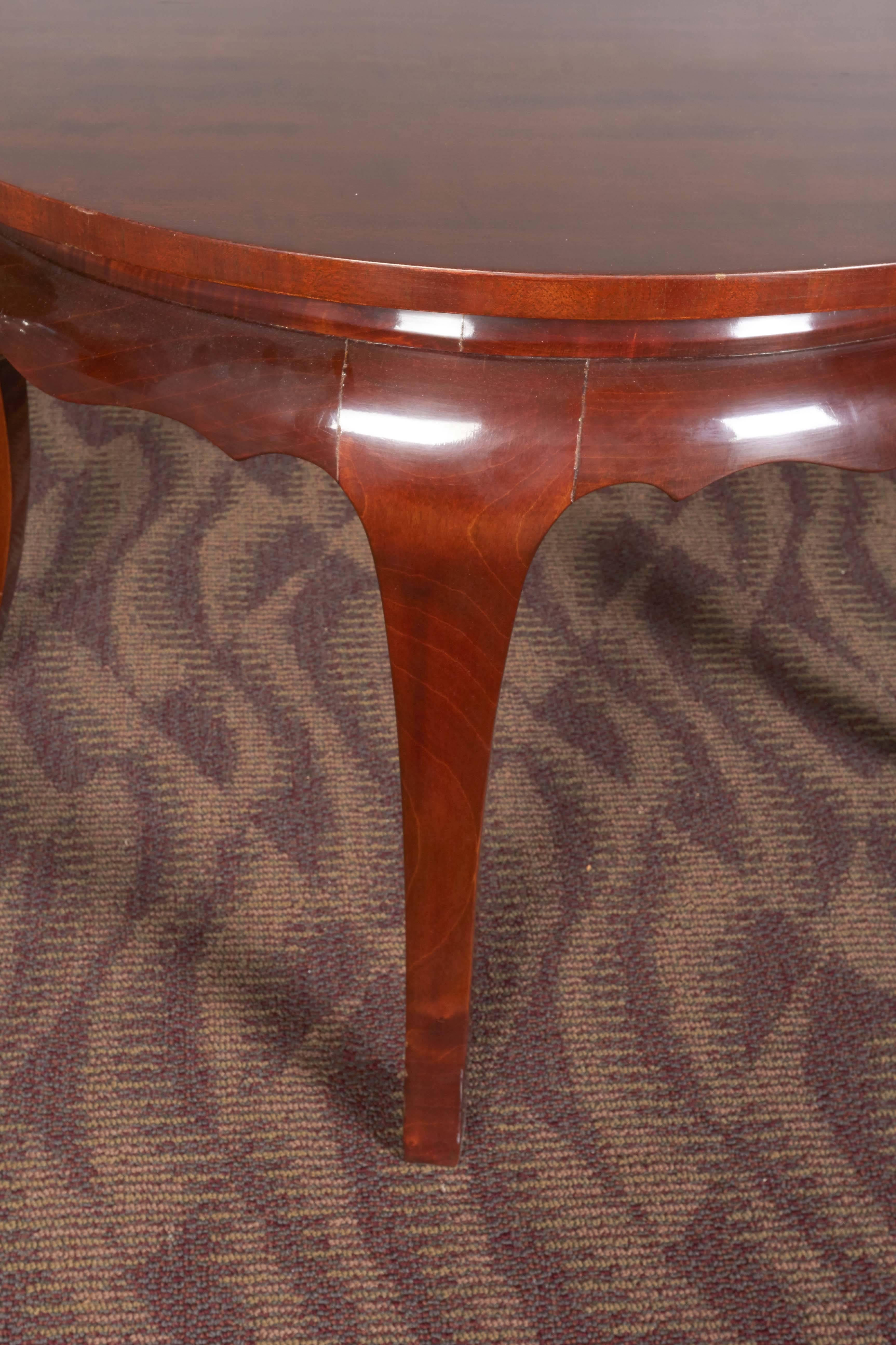 Art Deco Mahogany Round Coffee Table at 1stDibs | round mahogany coffee ...