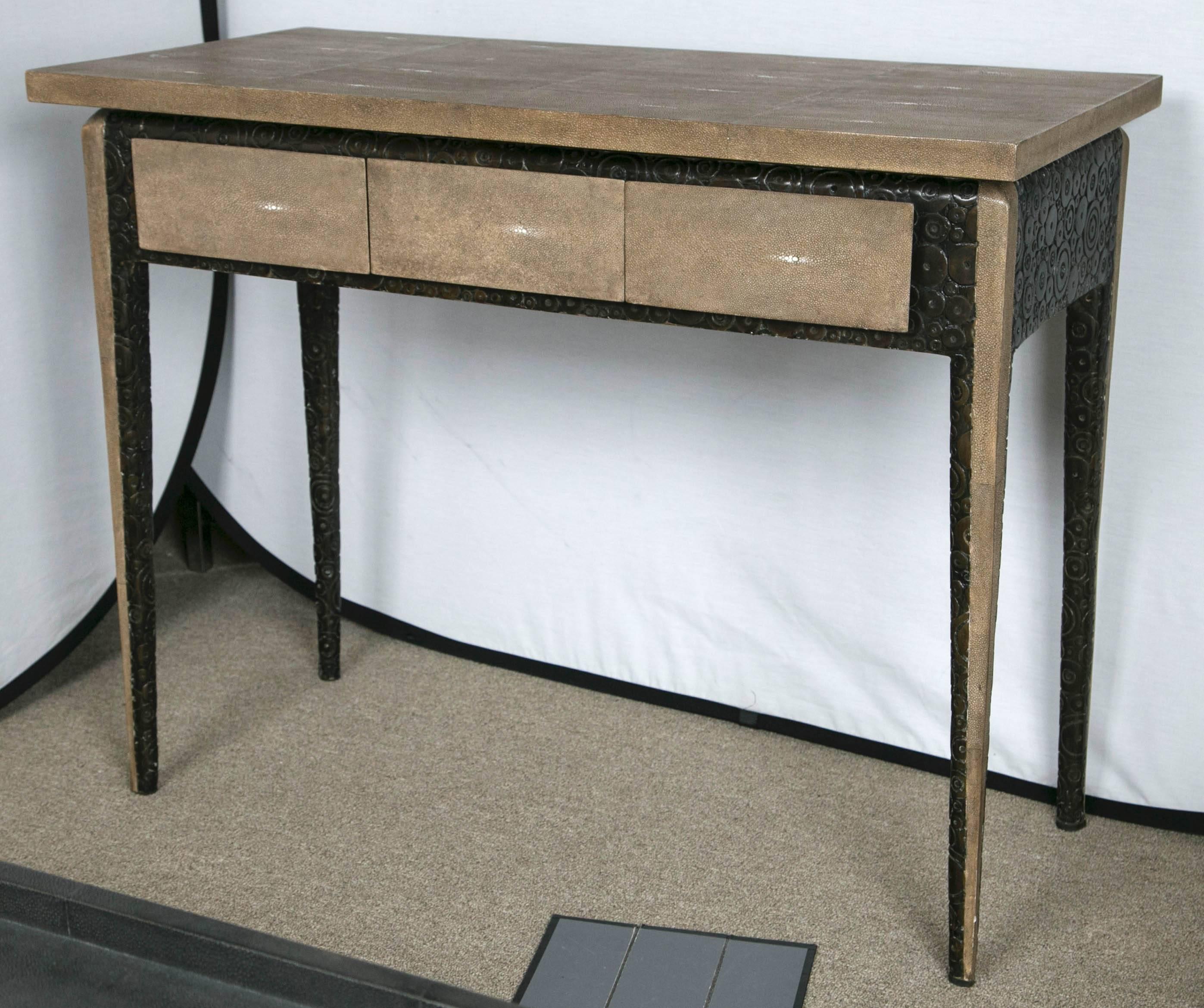 Shagreen Desk or Console by R&Y Augousti at 1stDibs