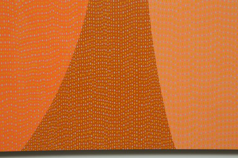 Pointillism Orange Enamel Painting on Aluminum Sheet by James Goodwill ...