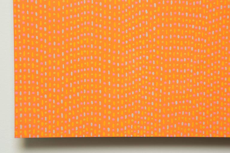 Pointillism Orange Enamel Painting on Aluminum Sheet by James Goodwill ...