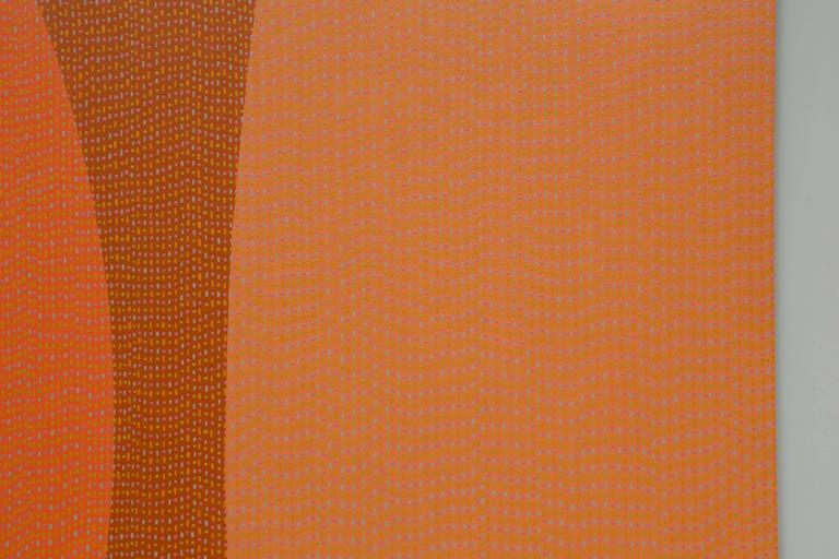Pointillism Orange Enamel Painting on Aluminum Sheet by James Goodwill ...