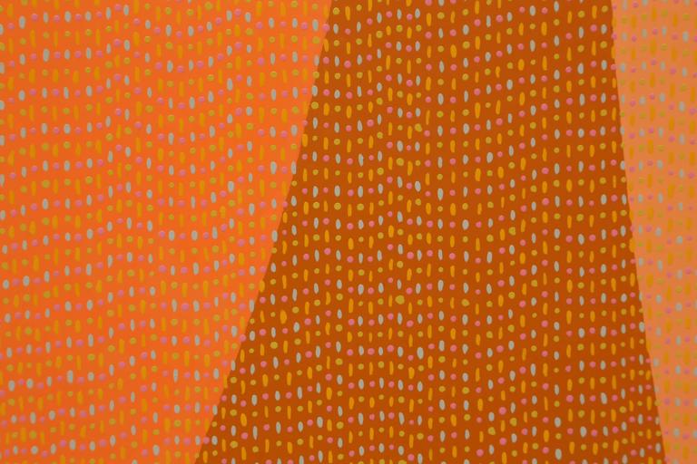 Pointillism Orange Enamel Painting on Aluminum Sheet by James Goodwill ...
