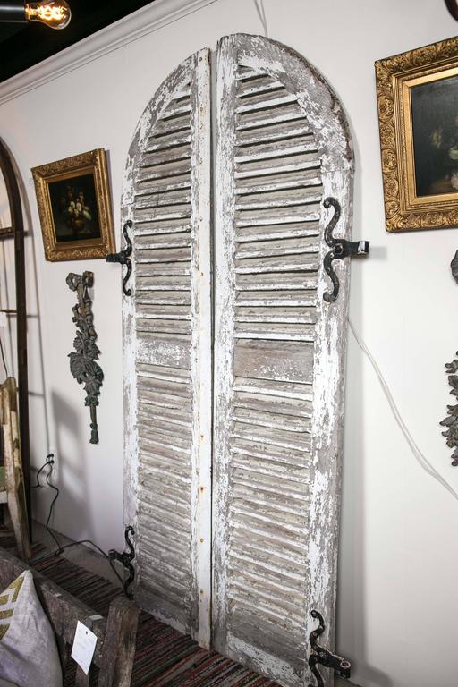 Arched English Door Shutters For Sale at 1stDibs