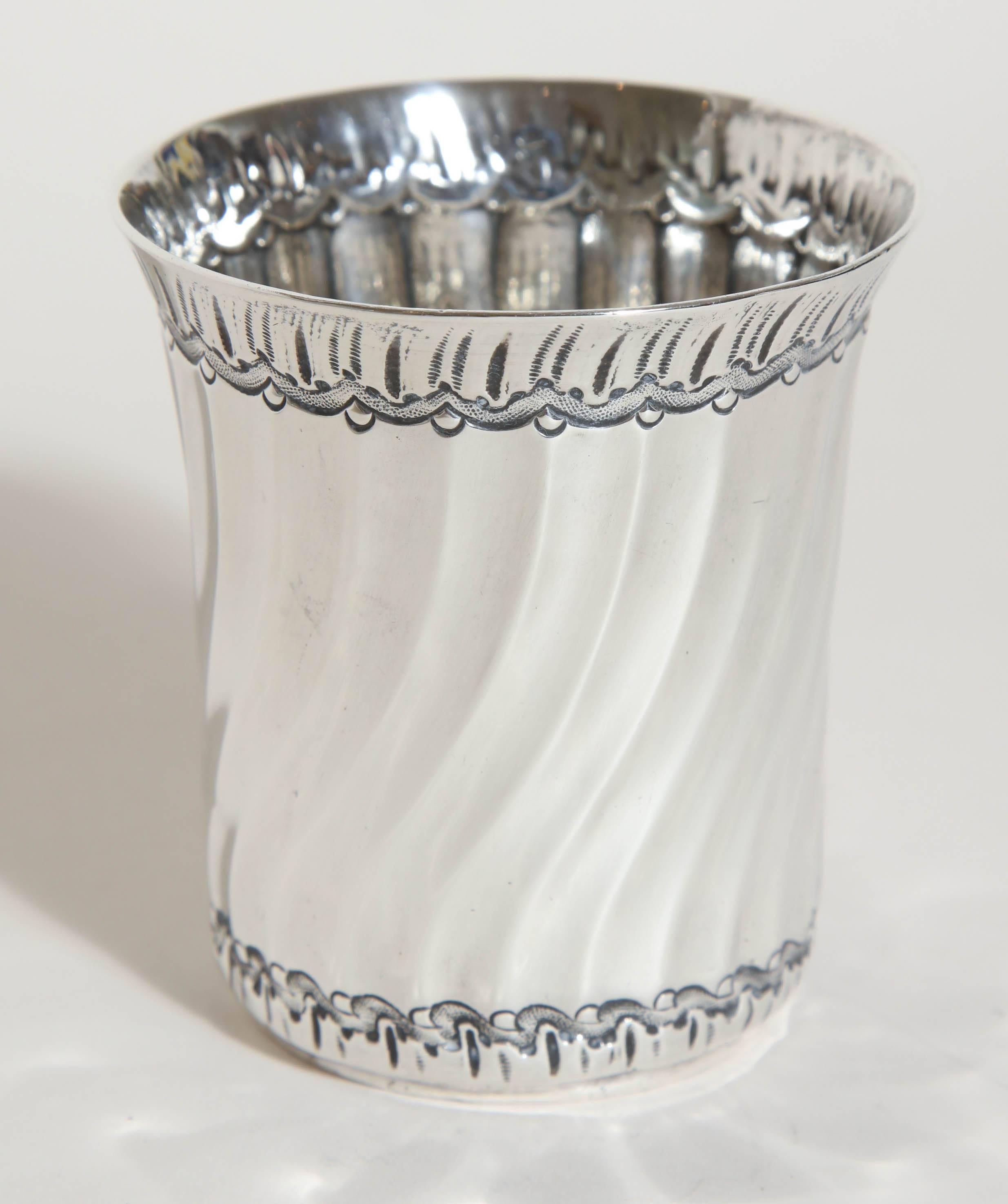 Jules Monney for Boin-Taburet French Art Deco Sterling Silver Timbale ...