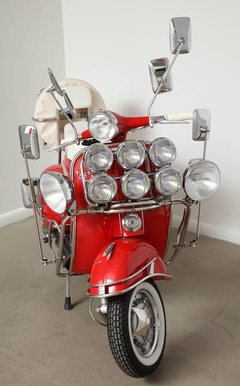 Fully Restored 1963 Red with White Leather Italian, Piaggio "Mod" Vespa ...