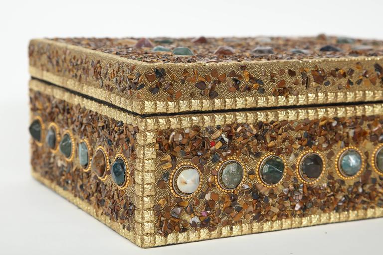Tiger's Eye and Jade Byzantine Box at 1stDibs
