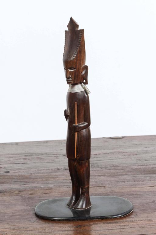 Decorative Ebony Hand-Carved African Statue from Kenya at 1stDibs