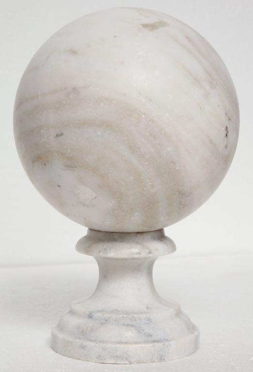 Single Marble Ball on Stand For Sale at 1stDibs