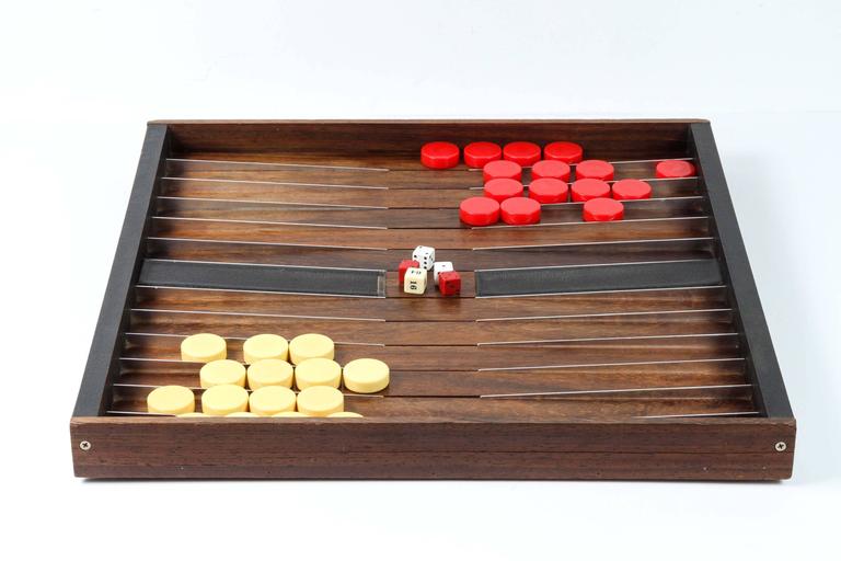 Modern Backgammon Wooden Set Board at 1stDibs