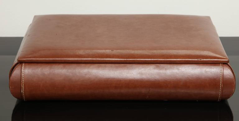 Contemporary Leather Box, Fitted Interior at 1stDibs