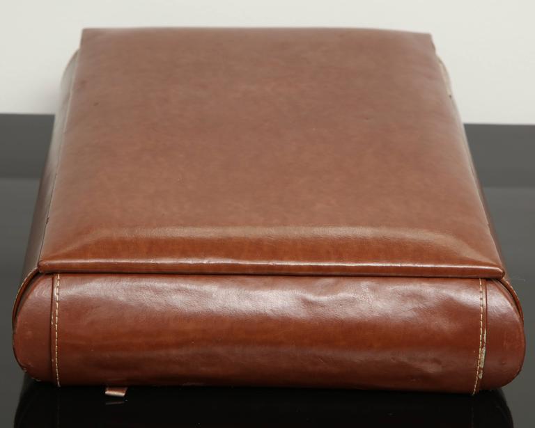 Contemporary Leather Box, Fitted Interior at 1stDibs