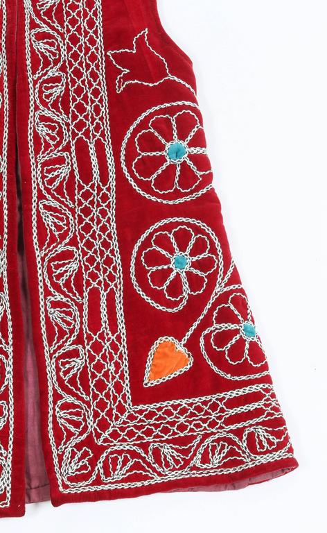 Turkish Red Ceremonial Folk Traditional Vest For Sale at 1stDibs ...