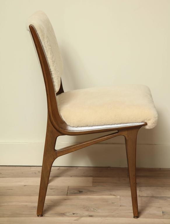 Pair of Shearling Dining Chairs at 1stDibs