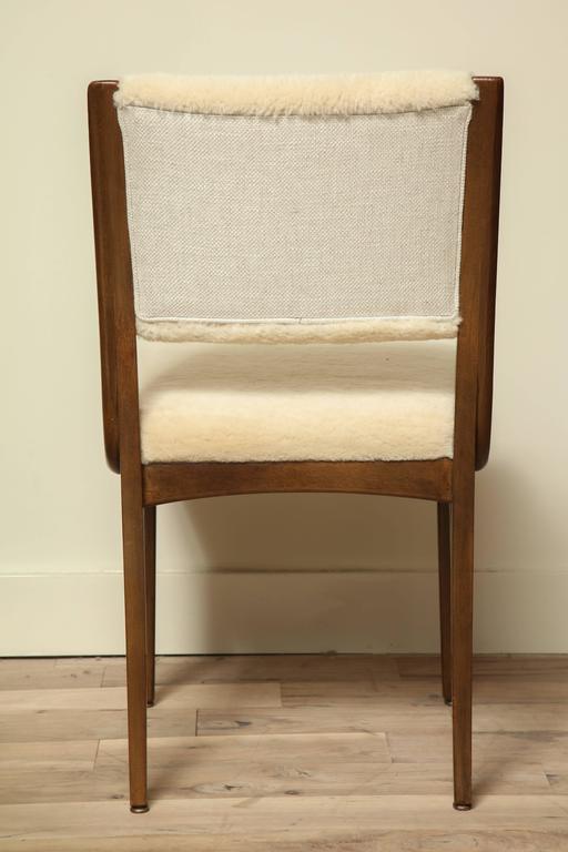 Pair of Shearling Dining Chairs at 1stDibs