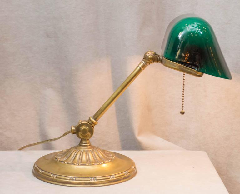 Signed "Emeralite" Banker's Desk Lamp at 1stDibs