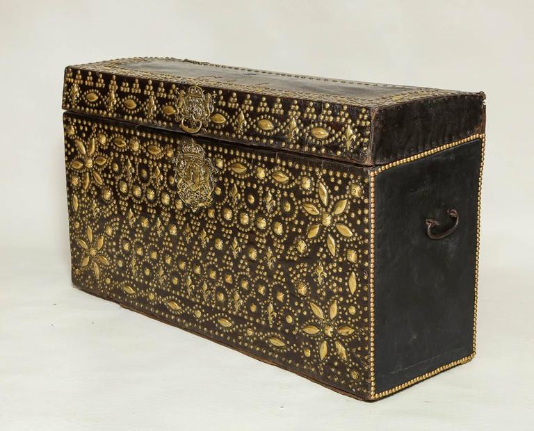 Superb Leather Trunk at 1stDibs