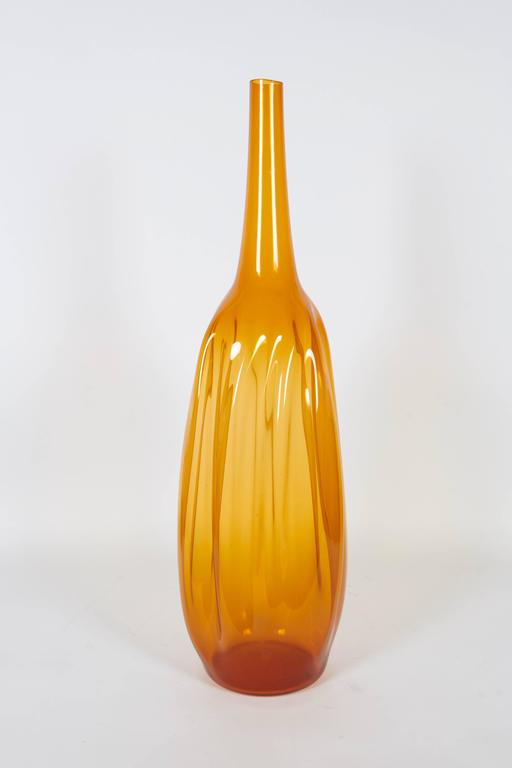 Zeller 1960s Blown Glass Amber Vase at 1stDibs | zeller glass, amber ...