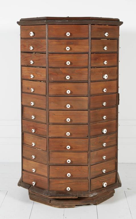 Pine Octagonal Dry Goods Cabinet For Sale at 1stDibs