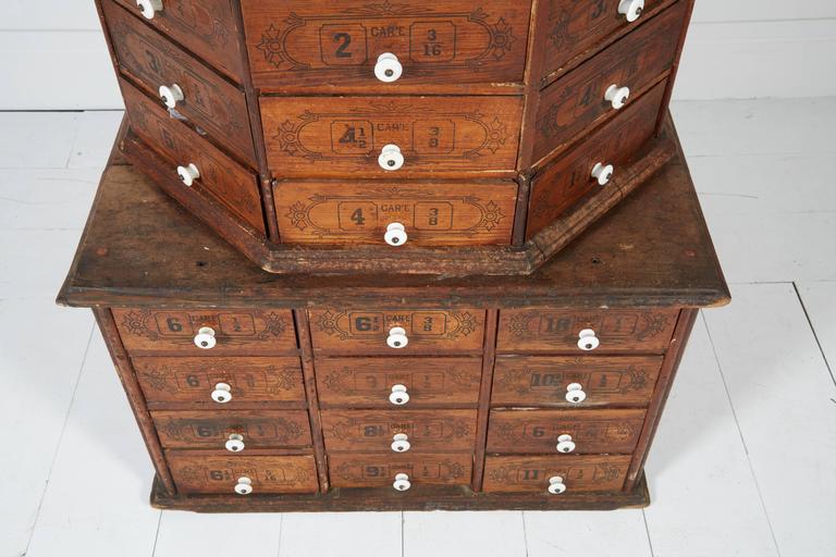Rotating Octagon Shaped Display Cabinet with Drawer Base For Sale at ...