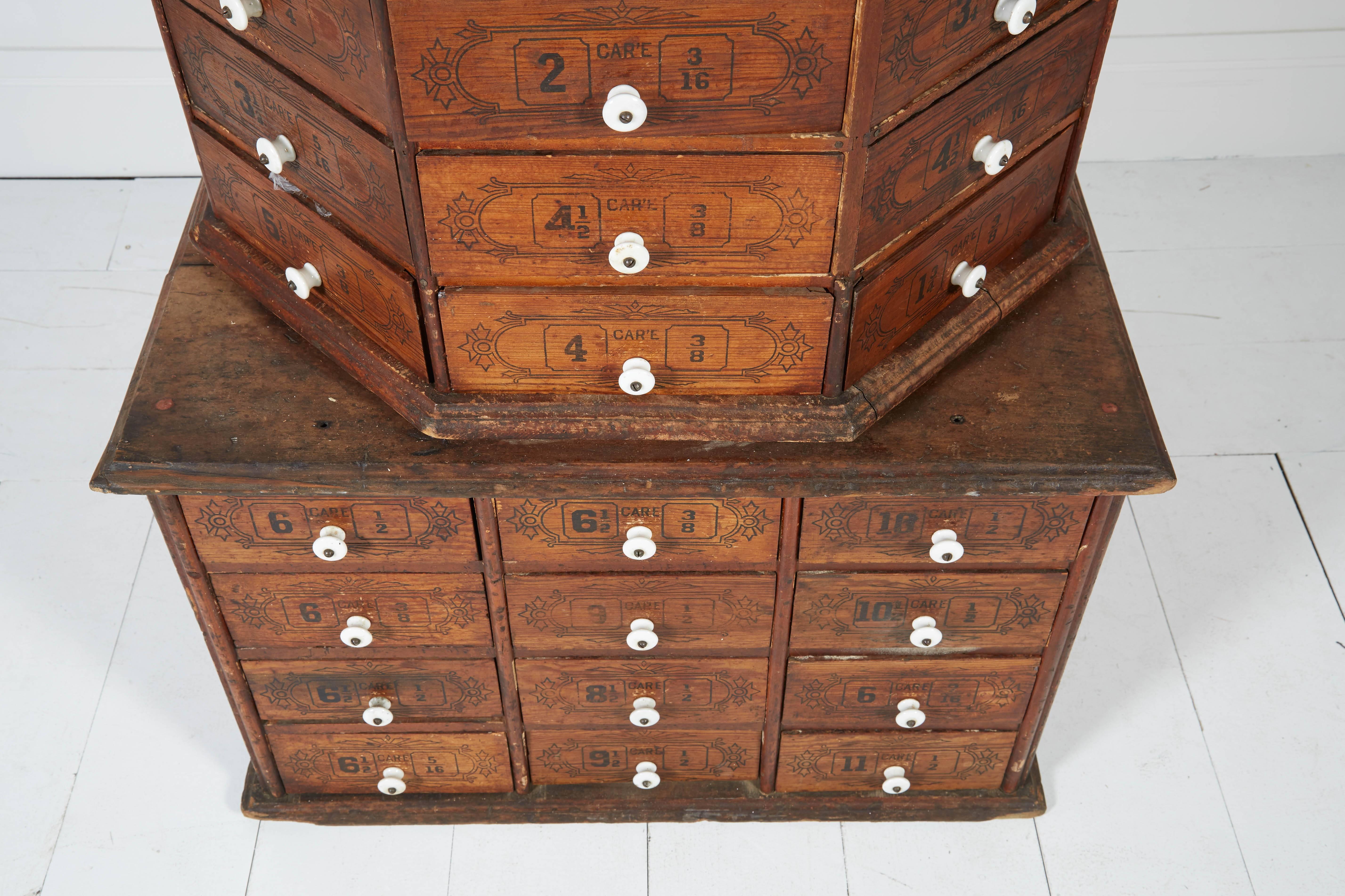 Rotating Octagon Shaped Display Cabinet with Drawer Base For Sale at ...