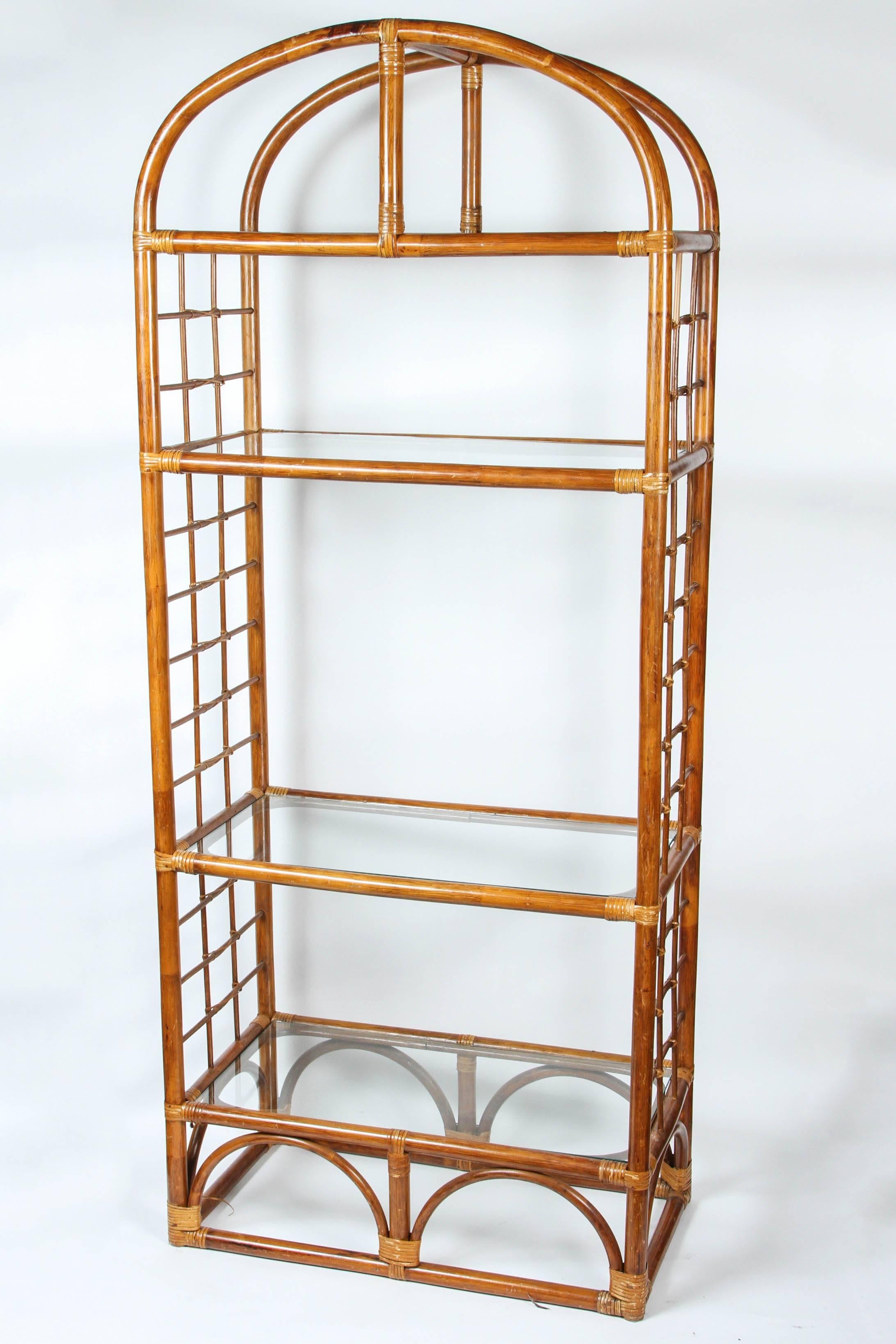 Vintage Rattan Standing Shelf at 1stDibs | vintage rattan shelf, rattan ...