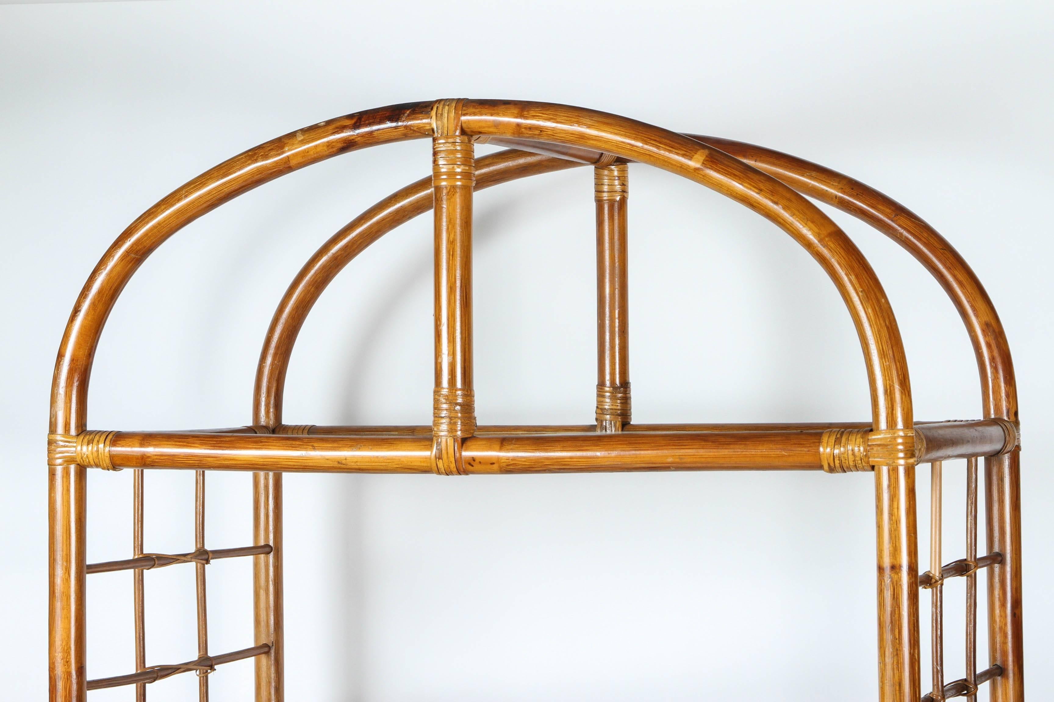 Vintage Rattan Standing Shelf at 1stDibs | vintage rattan shelf, rattan ...