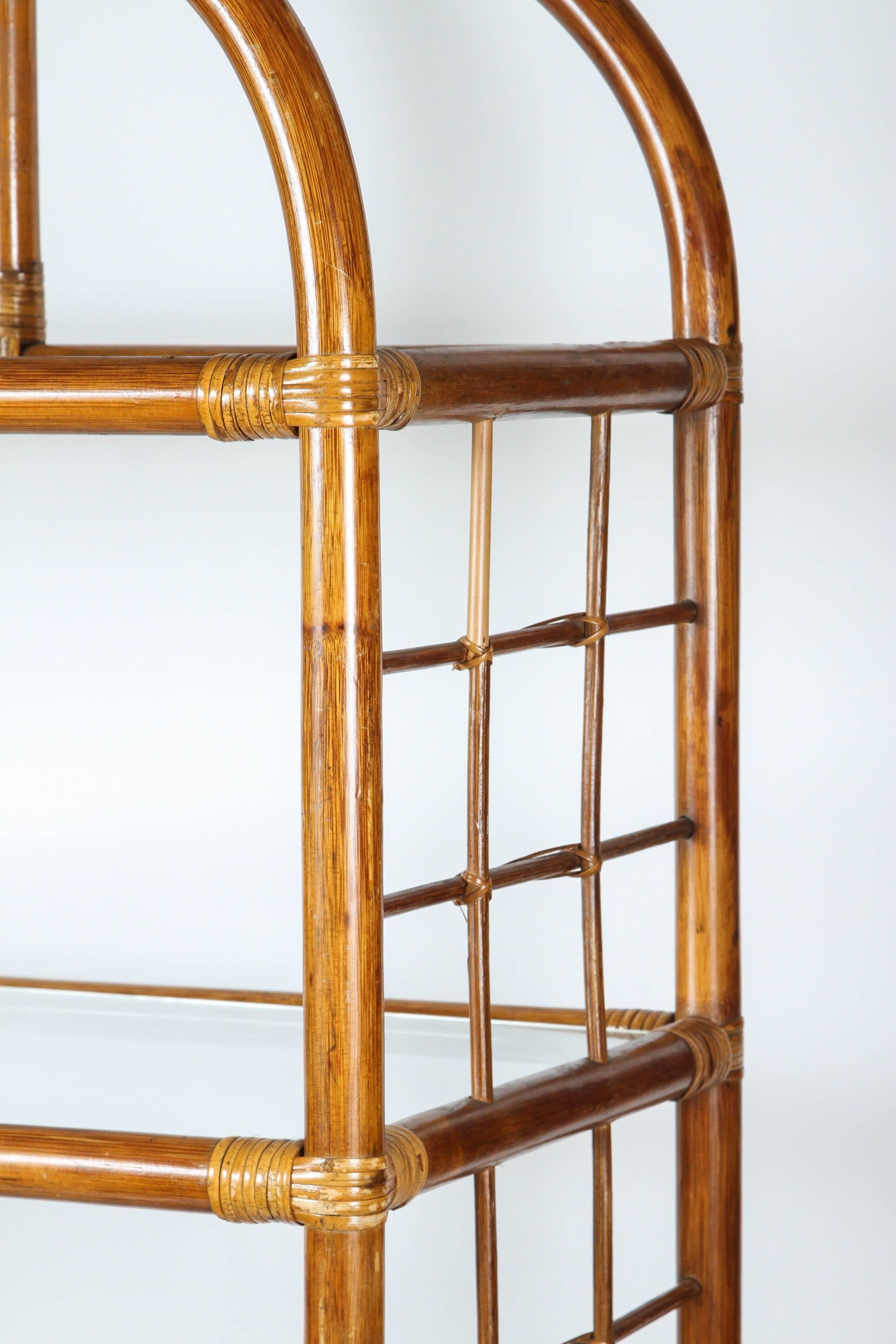 Vintage Rattan Standing Shelf at 1stDibs | vintage rattan shelf, rattan ...