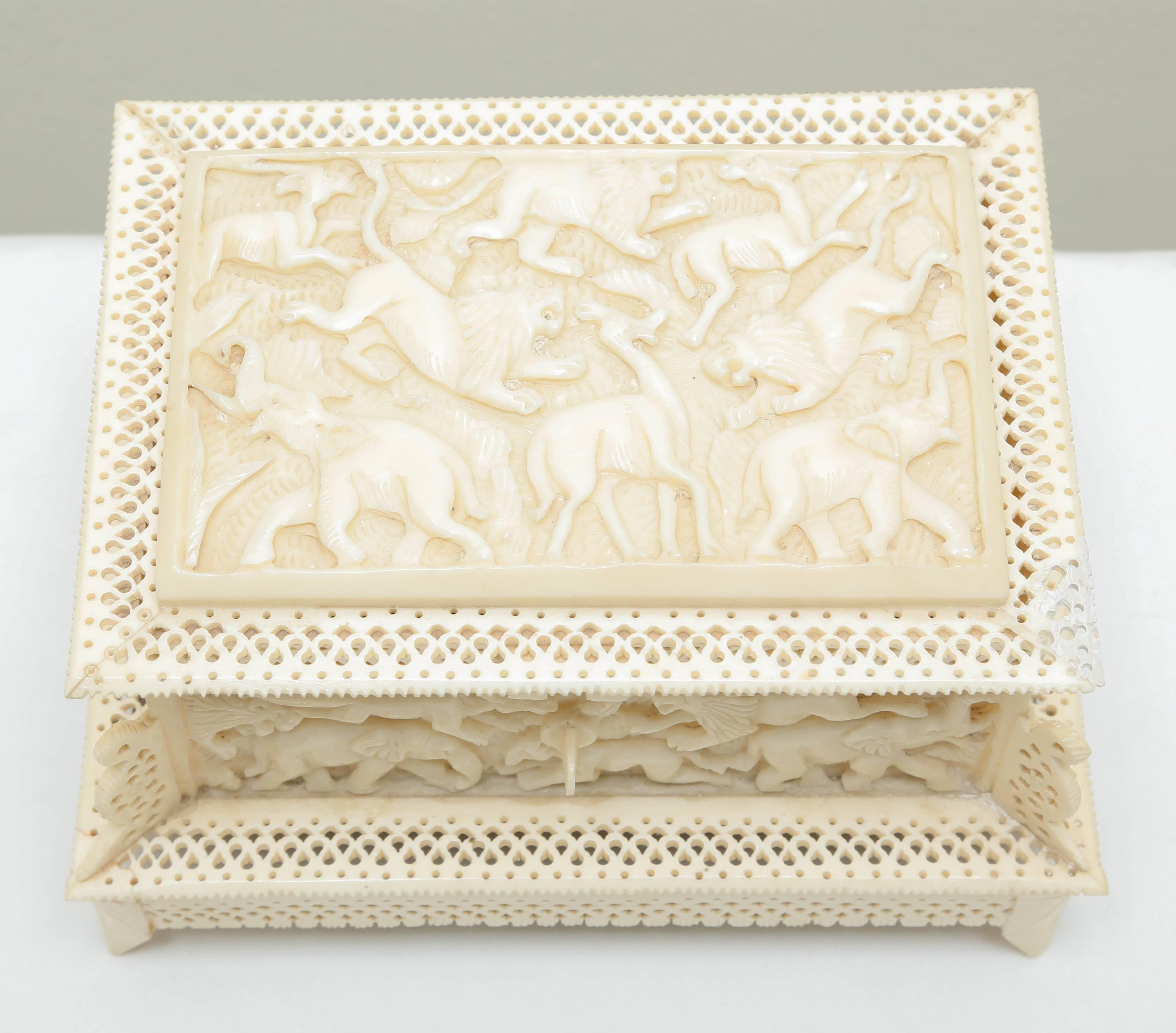 Anglo Indian Carved Bone Box at 1stDibs | indian bone carving