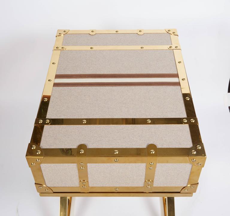 Pair Modern Contemporary Gucci Inspired Polished Brass Side Tables ...