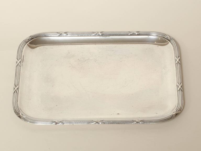 Charles Tirbour French Art Deco Small Rectangular Sterling Silver Tray ...