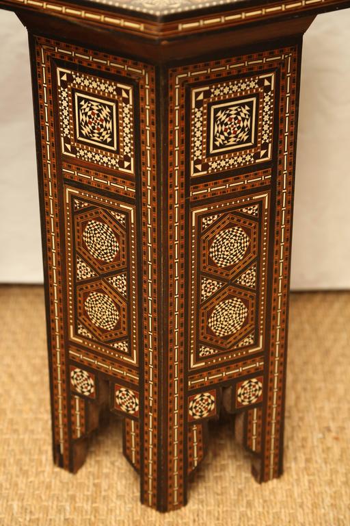 Pair of Syrian, Inlaid Wooden Hexagonal Tables at 1stDibs | syrian ...