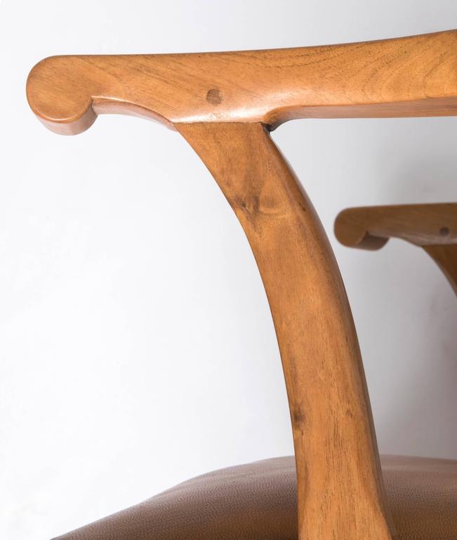 Edward Barnsley set of eight walnut dining chairs, England circa 1947 ...